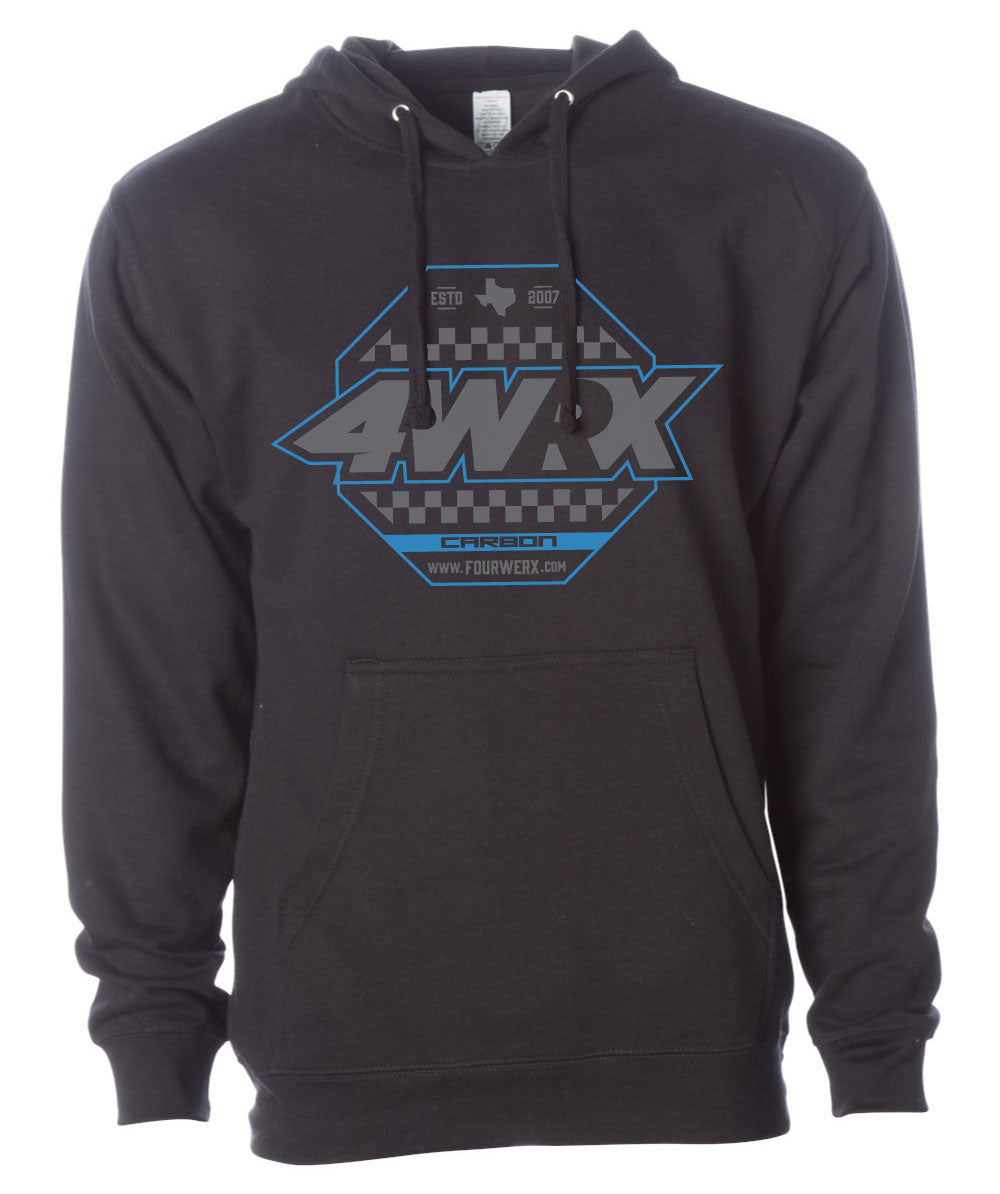 FOURWERX CHECKER HOODIE BLACK - MTO | FourWerx Carbon - Carbon Fiber ...