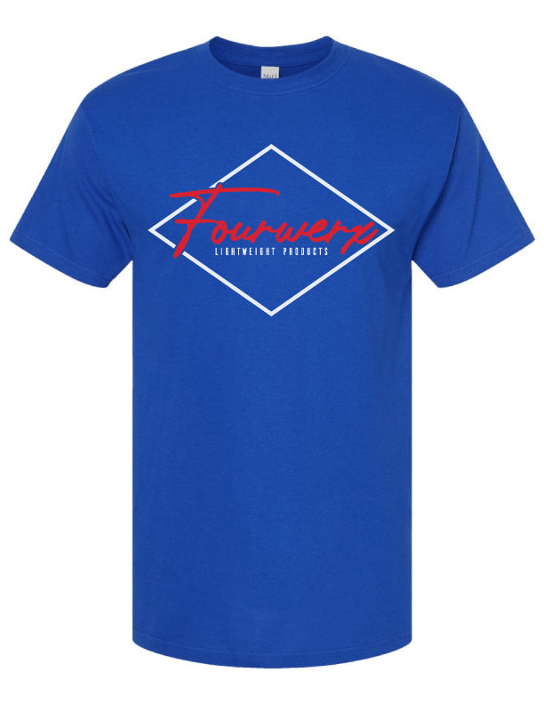 FOURWERX TRACE TEE SHIRT BLUE - MTO | FourWerx Carbon - Carbon Fiber ...
