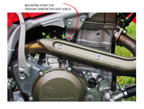 TRX450R CARBON CARBURETOR HEAT SHIELD | FourWerx Carbon - Carbon Fiber ...
